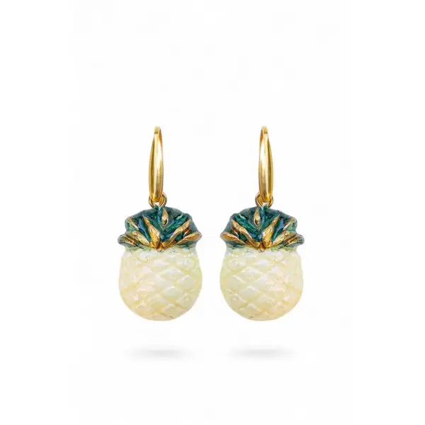 SUNSET MAGIC STUDIO Ananas Pineapple Dangle Earrings - Yellow