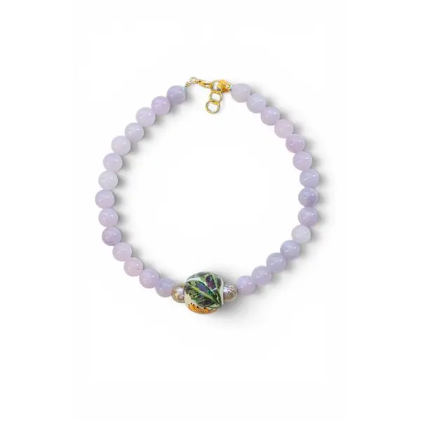 SUNSET MAGIC STUDIO Handpaint Detailed Gemstone Necklace-banana - Yellow