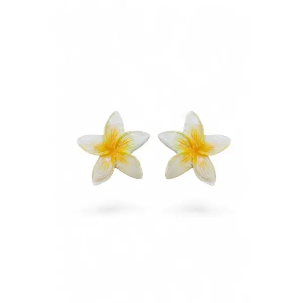 SUNSET MAGIC STUDIO Plumeria Button Covers - Yellow