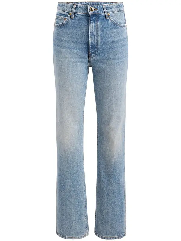 Khaite High-waisted Straight-leg 5-pocket Jeans