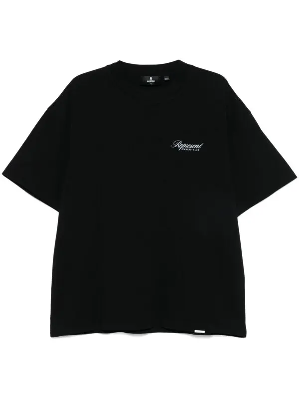 REPRESENT Owners Club Script T-shirt Fw25 - Black