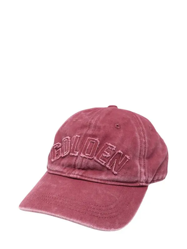 GOLDEN GOOSE Cotton Baseball Cap With Applied Lettering