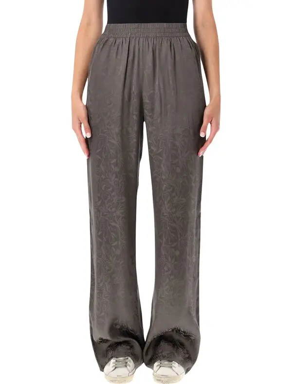 GOLDEN GOOSE Jacquard Satin Wide-leg Pants - Moonlight Grey