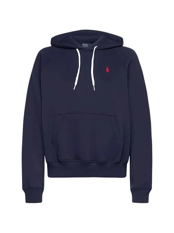 Ralph Lauren 100% Cotton Knit Hoodie With Embroidered Logo