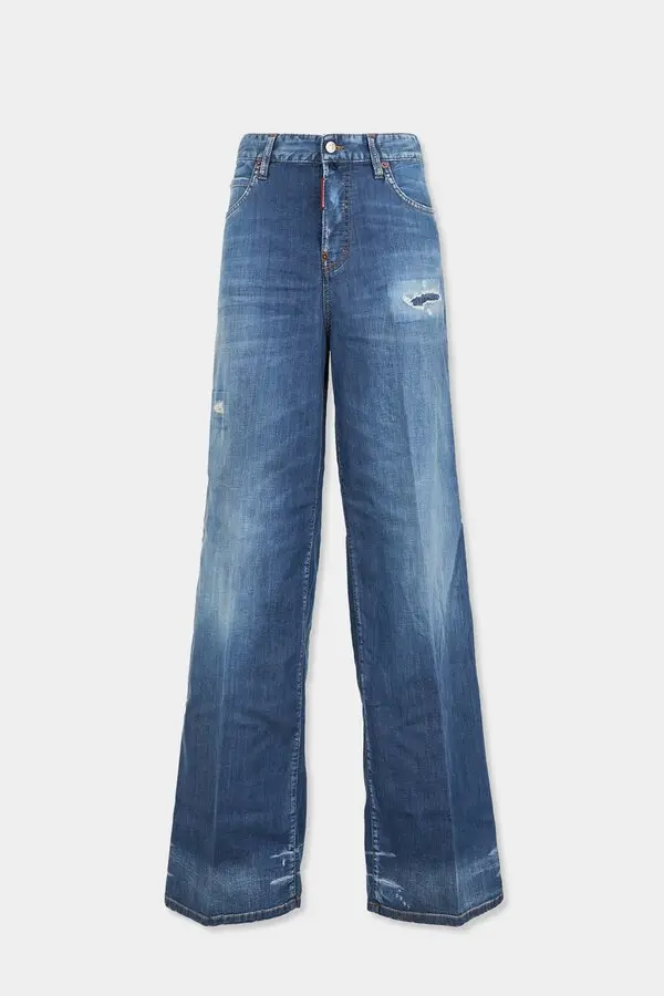 Dsquared2 Medium Wash Baggy Jeans