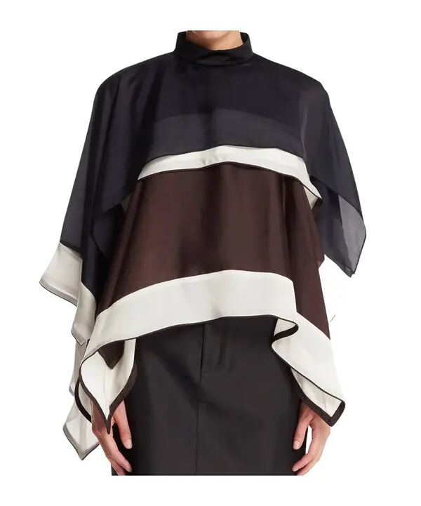 Sacai Draped Blouse - Black
