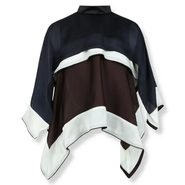 Sacai Draped Cape Effect Blouse