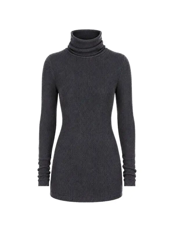 Rick Owens Ribbed Knit Turtle-neck Sweater