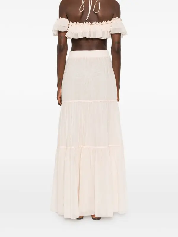 ERMANO SCERVINO Ermanno Scervino Floral Embroidered Tiered Skirt