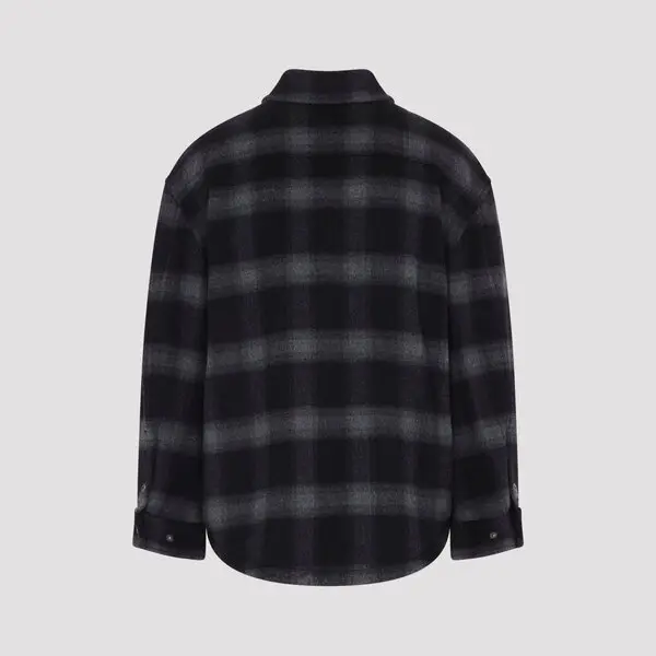 Off-White Lbl Flannel Wool Padded Overshirt Coat