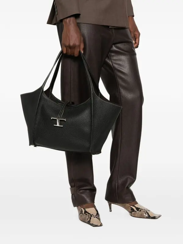 TOD'S T Timeless Small Leather Tote Bag