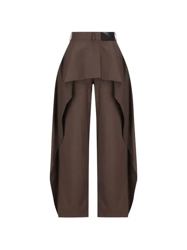 Loewe Cotton And Silk Blend Wide-leg Trousers
