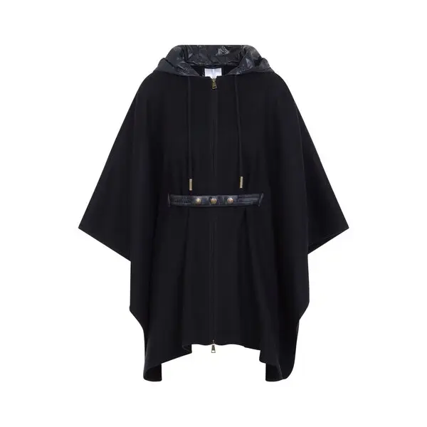 Moncler Wool Cape - Blue