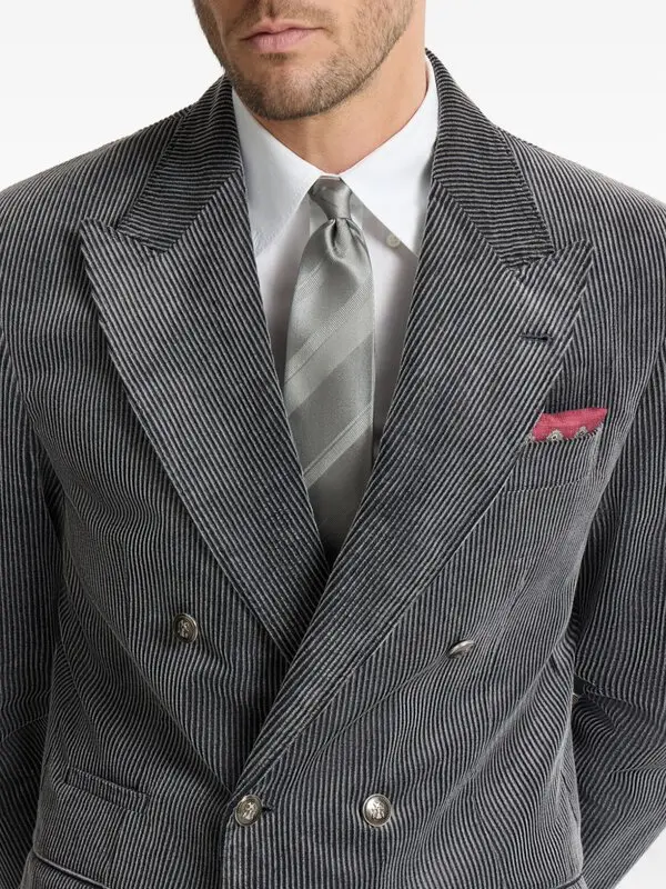 Brunello Cucinelli Striped Silk Tie