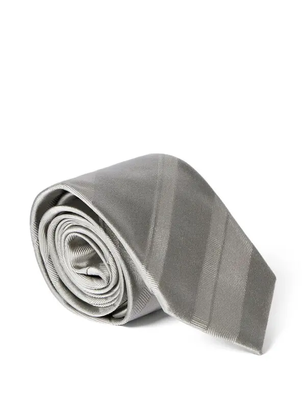 Brunello Cucinelli Striped Silk Neck Tie - Multicolor