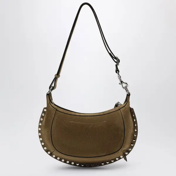 Isabel Marant Étoile Oskan Moon Shoulder Bag In Suede - Brown