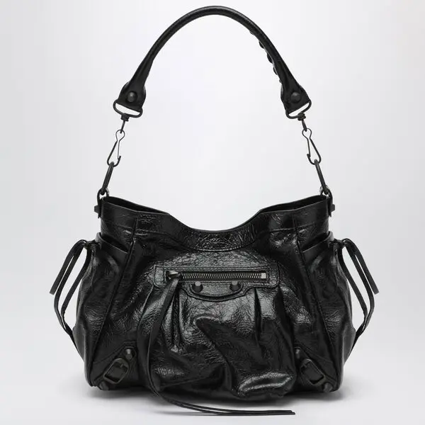 Balenciaga Small Le City Bucket Bag In Lambskin - Black