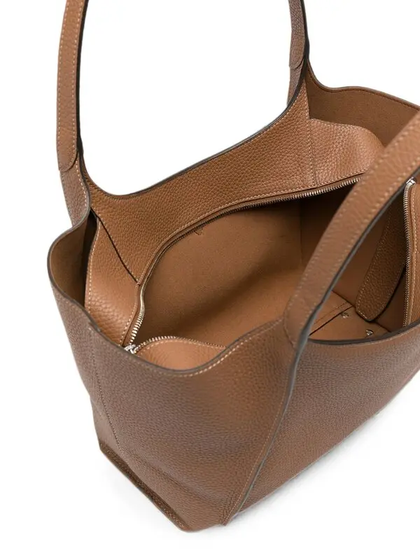 TOD'S T Timeless Small Leather Shopping Bag - Brown