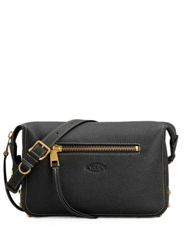 TOD'S Metal Dots Shoulder Bag In Leather Mini - Black