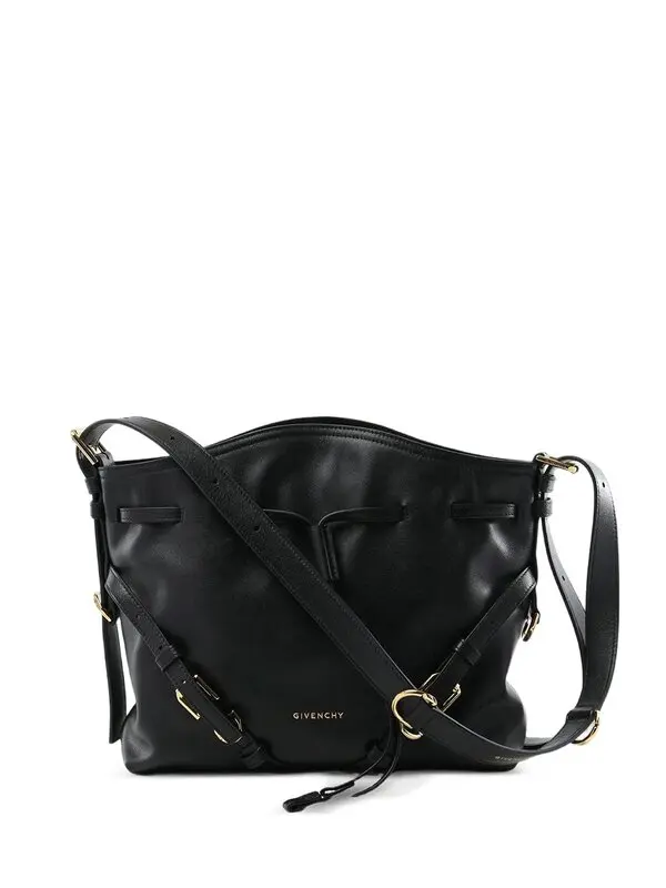 Givenchy Small Voyou Bucket Bag In Shiny Leather - Black