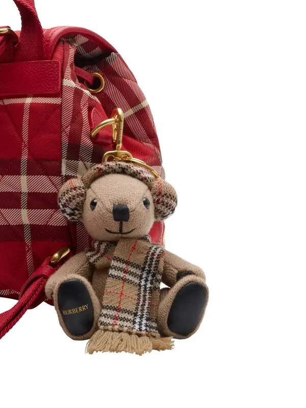 Burberry Thomas Bear Charm With Check Scarf And Earmuffs - Multicolor