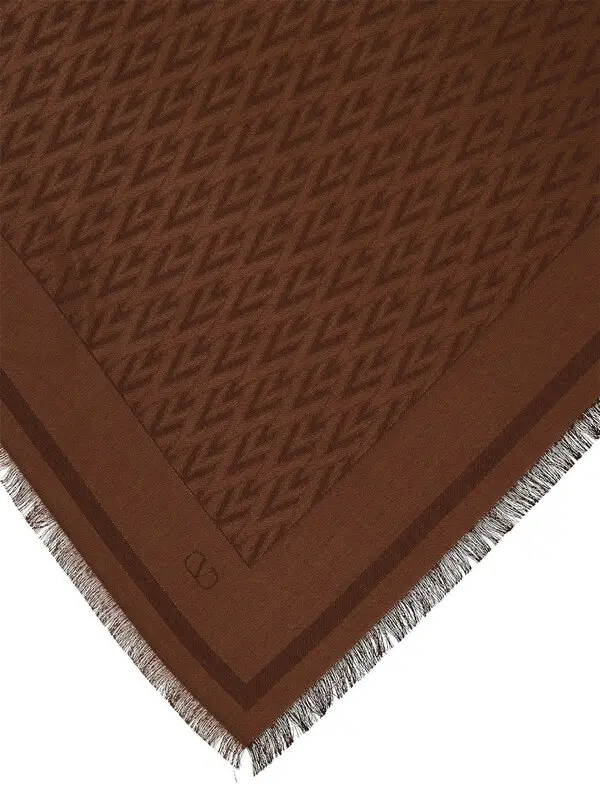 Valentino Garavani Toute La V Wool And Silk Shawl