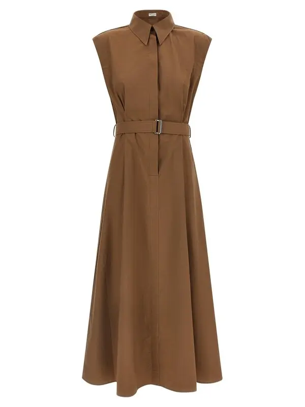 Brunello Cucinelli Chemisier Dress - Brown