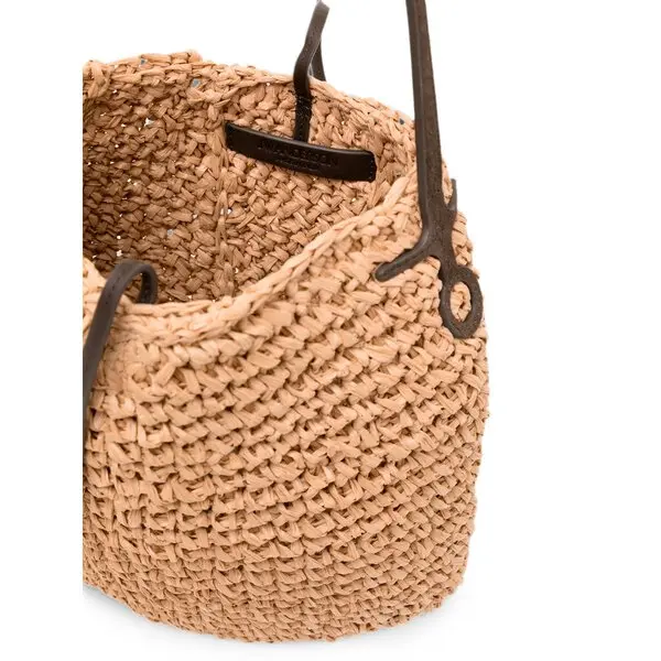 JW Anderson Raffia Shoulder Bag - Cream