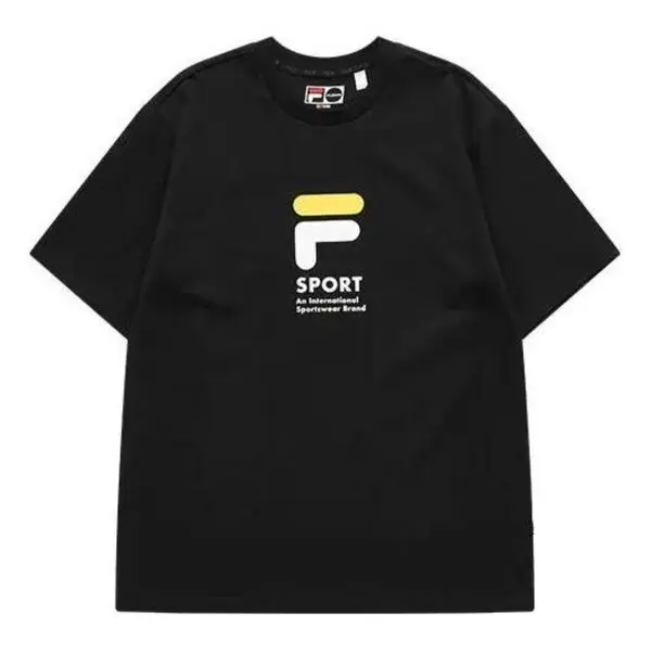 FILA FUSION Graphic T-shirt 'black Yellow - Black/yellow