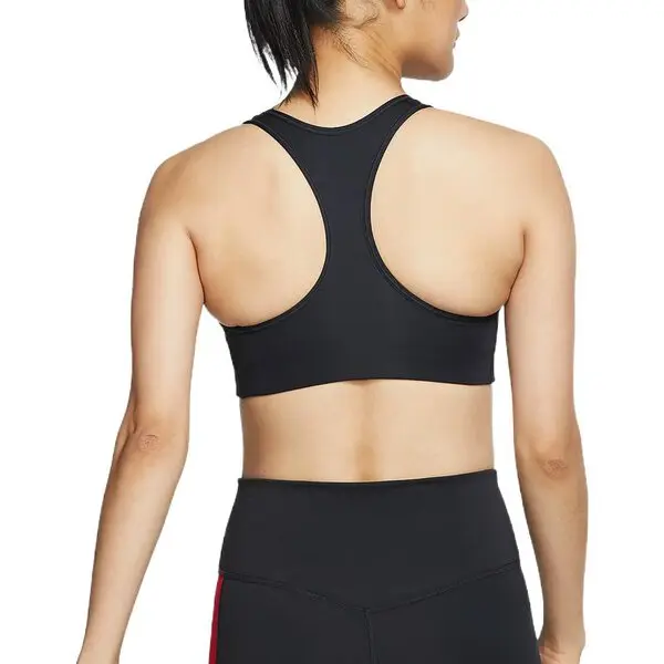 Nike Dri-fit Swoosh Medium-support 1-piece Pad Sports Bra 'black