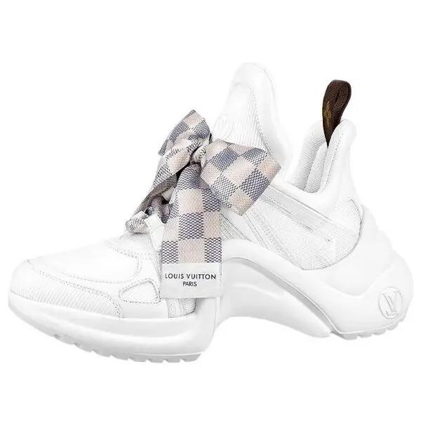 LOUIS VUITTON Archlight 1.0 Sneakers 'white With Plaid Ribbon - White/beige/grey