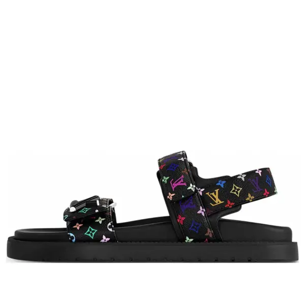 LOUIS VUITTON X Takashi Murakami Sunset Sandals - Black/multi-color