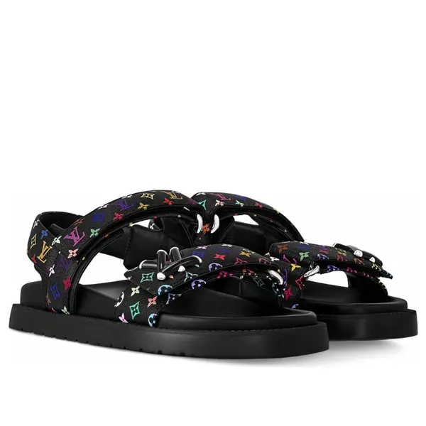 LOUIS VUITTON X Takashi Murakami Sunset Sandals - Black/multi-color