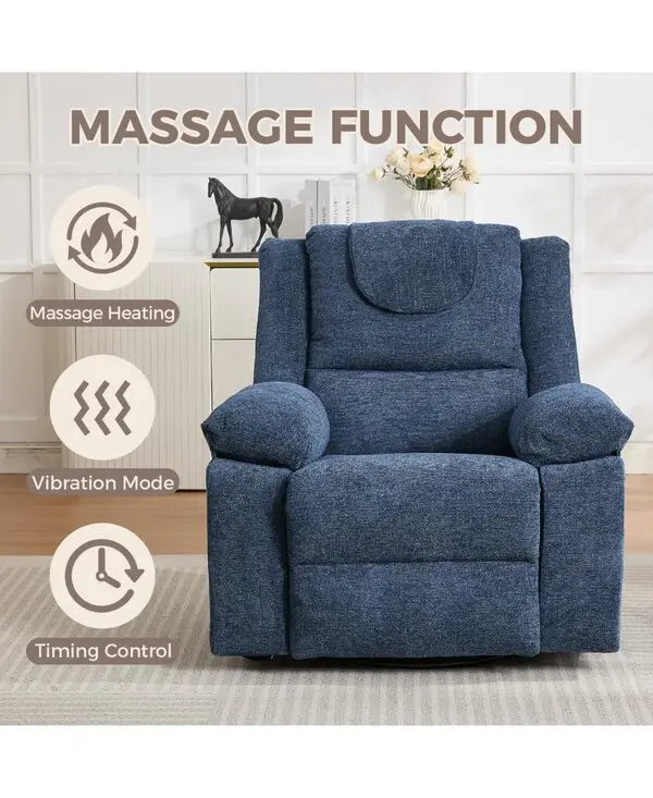 HOMFAN Oversized Massage Rocker Recliner For Adults