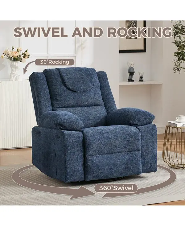 HOMFAN Oversized Massage Rocker Recliner For Adults