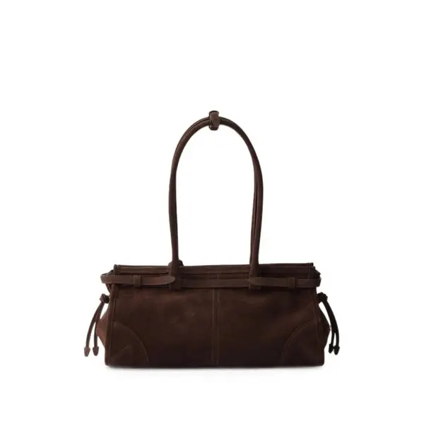Prada Suede Shoulder Bag - Brown