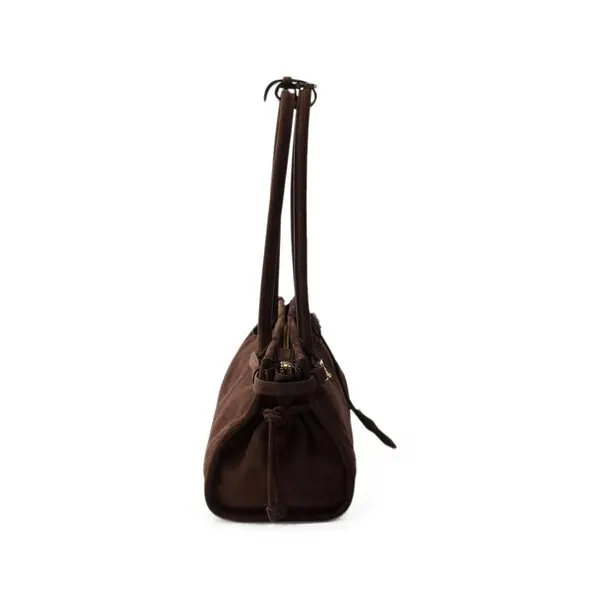 Prada Suede Shoulder Bag - Brown