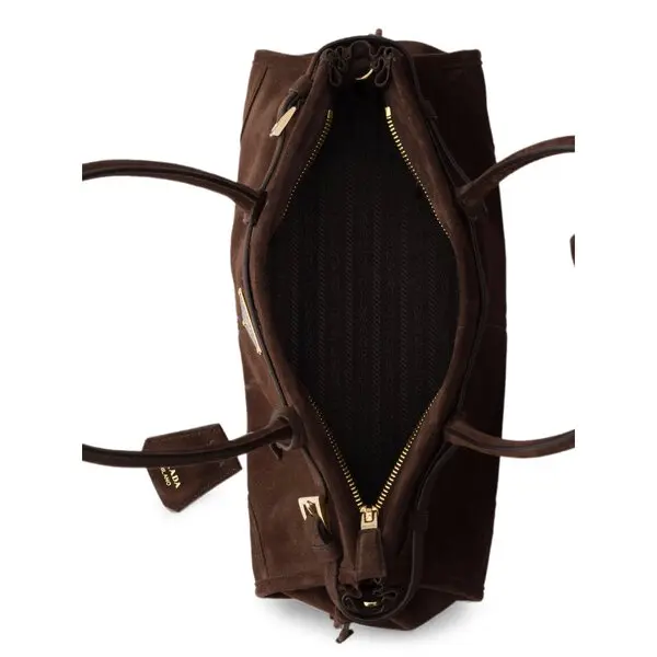 Prada Suede Shoulder Bag - Brown