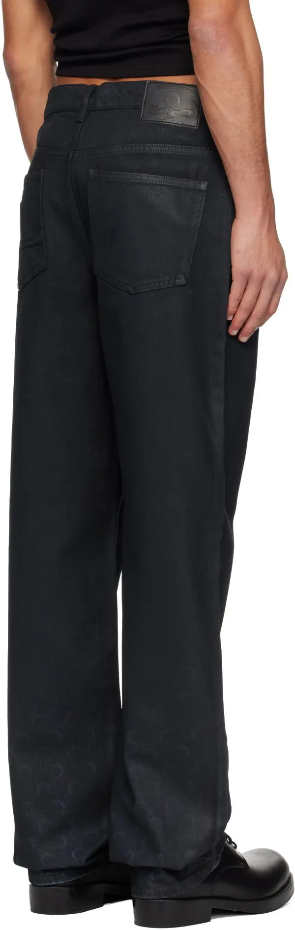 MARINE SERRE Moon Waxed Jeans