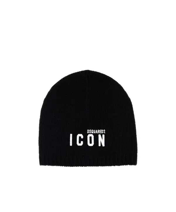 Dsquared2 Logo Embroidered Beanie - Black