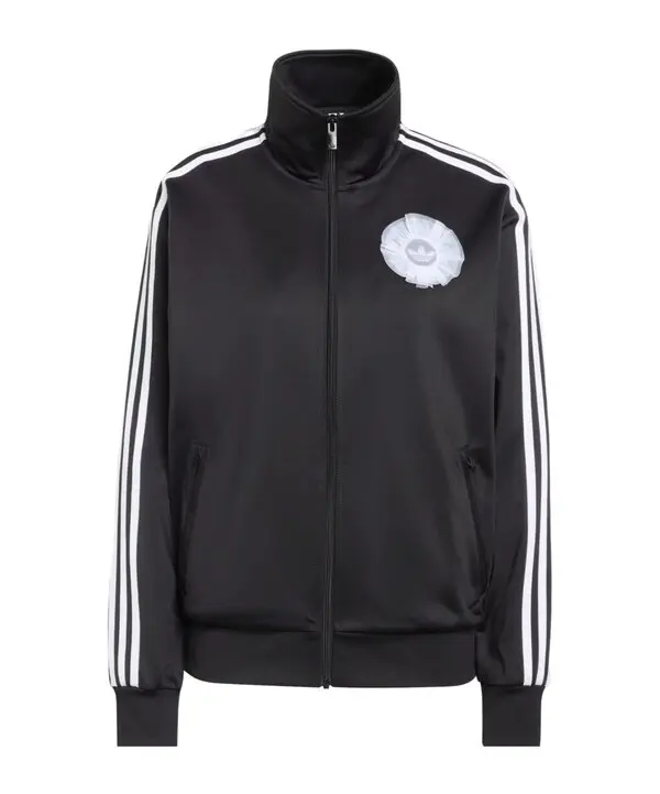 ADIDAS ORIGINALS Zip-up Stripe-detail Sweatshirt - Black