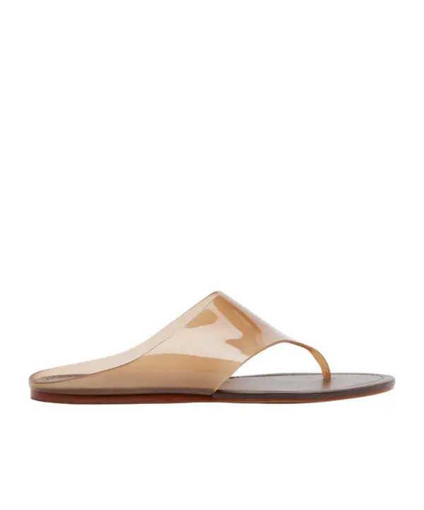 Farm Rio Leather-lined Thong Sandals - Nude
