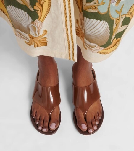 Farm Rio Leather-lined Thong Sandals