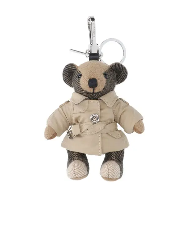 Burberry Bear Charm Keychain - Nude