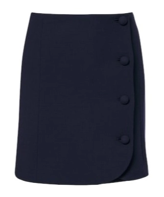 Valentino Garavani Virgin Wool Crêpe Miniskirt - Blue