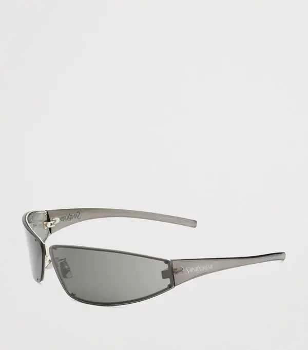 Saint Laurent Metal Sl 963 Wraparound Sunglasses