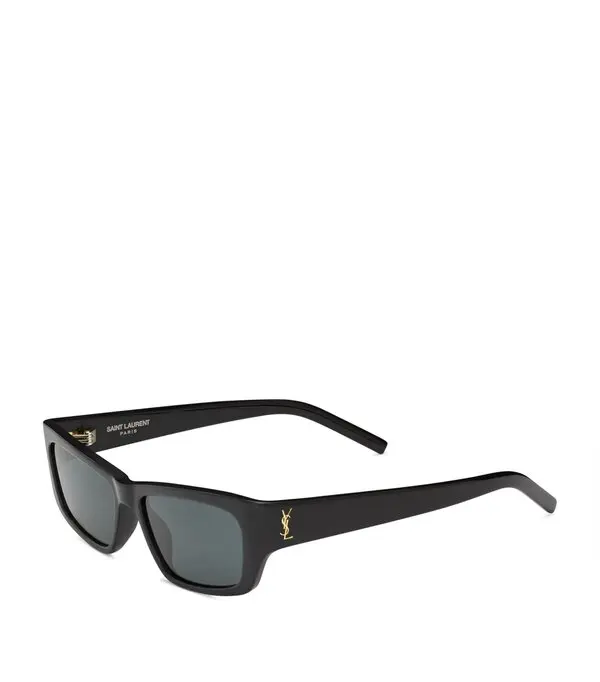 Saint Laurent Acetate Sl M182 Rectangle Sunglasses - Black