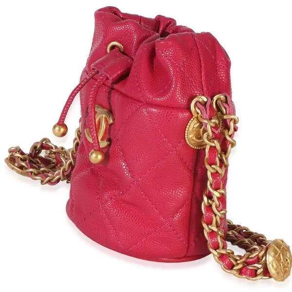 Chanel Quilted Caviar Bucket Bag