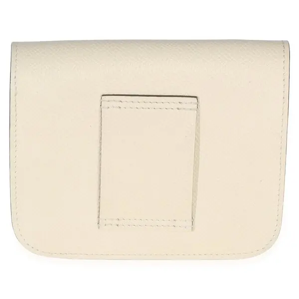 Hermès Nata Epsom Constance Slim Wallet Phw - White