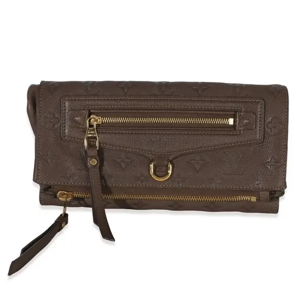 LOUIS VUITTON Taupe Monogram Empreinte Petillante Clutch - Neutral